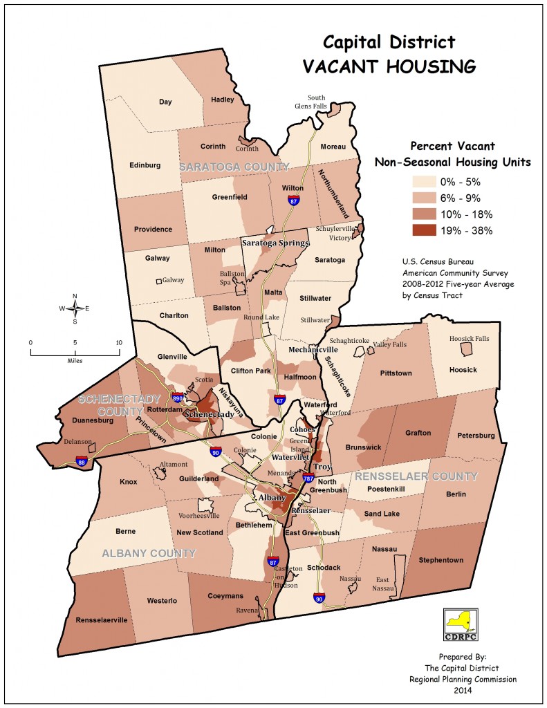 Capital District Percent Vacant Housing - CDRPC